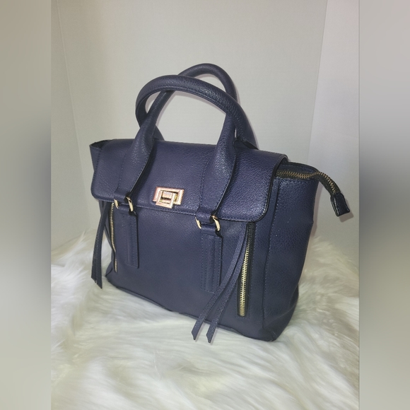 JustFab | Bags | Just Fab Navy Satchel | Poshmark